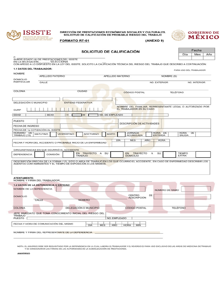 Mod Issste Rt-01 | PDF