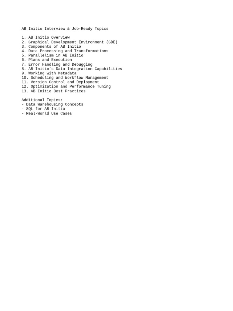 AB Initio Interview Prep Guide | PDF