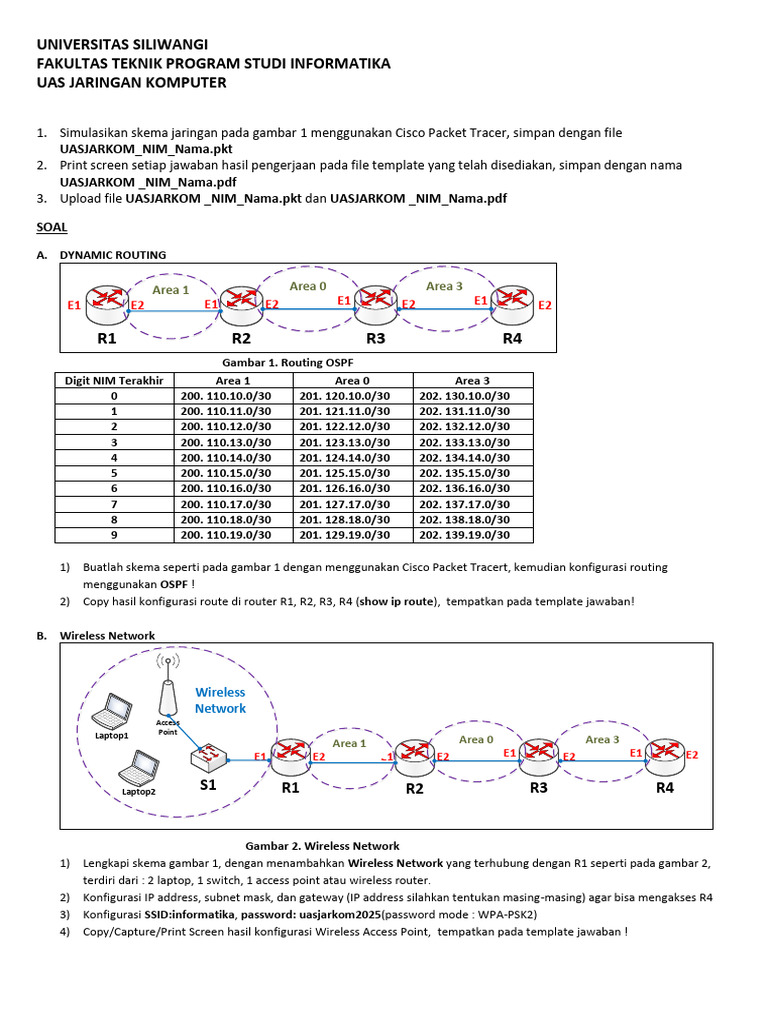 Soal Uas Jarkom 2025 | PDF