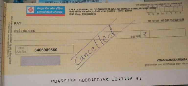 Cancelled Cheque | PDF