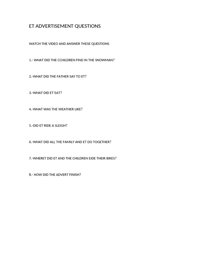 Et Advertisement Questions | PDF
