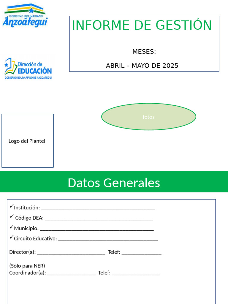 Formato Informe de Gestion Trimestral | PDF