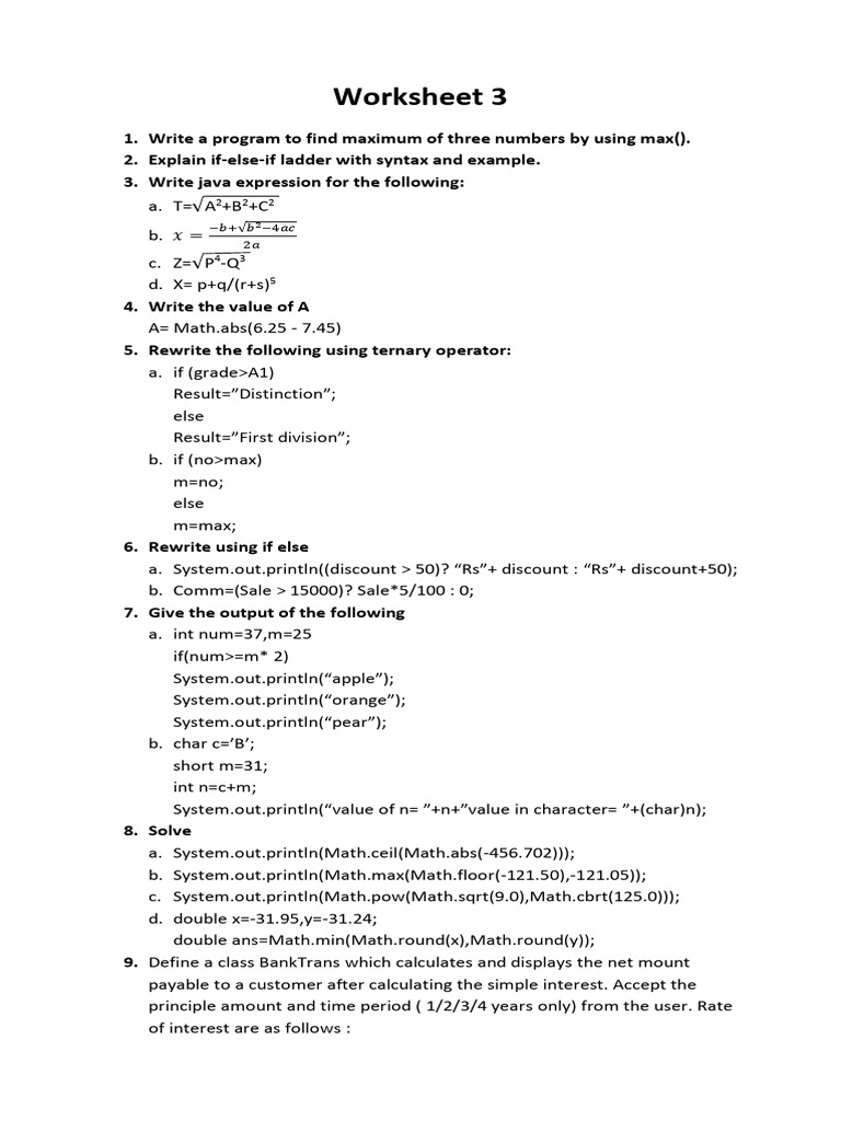 Worksheet 3huchings | PDF