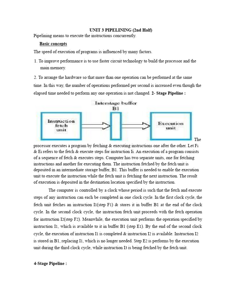 COA Unit 3 Pipelining 31.5.23 | PDF | Cpu Cache | Central Processing Unit