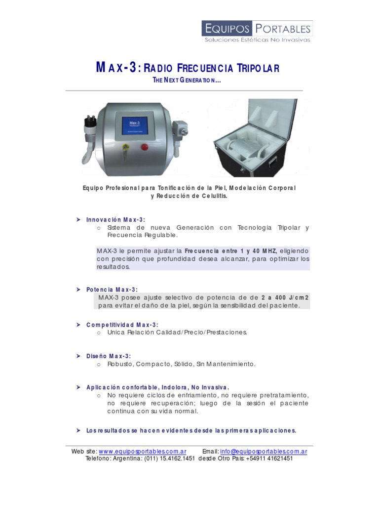 Radiofrecuencia Tripolar | PDF | Frecuencia de radio | Aluminio