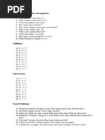 Standard 1 Mathematics 100 Questions | PDF | Shape | Rectangle
