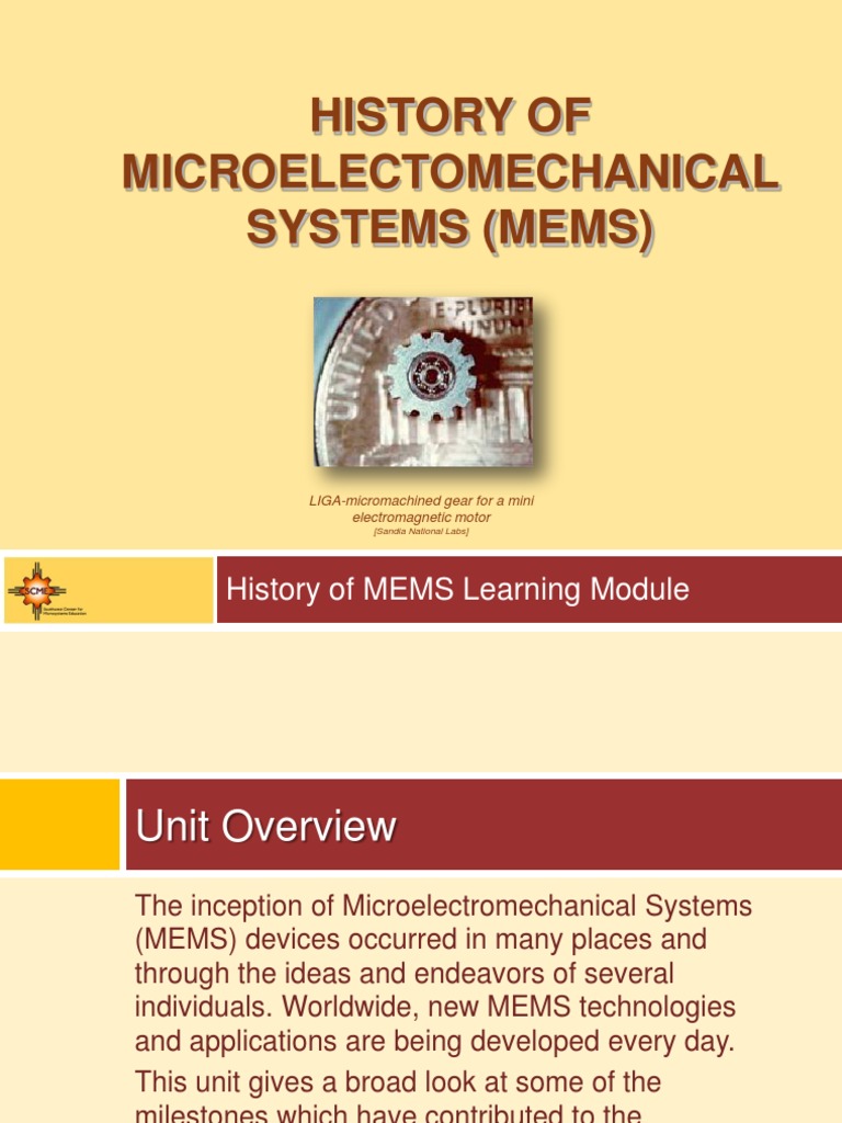 History of MEMS Presentation | PDF | Science & Mathematics | Technology ...