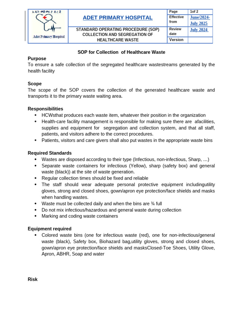 Collection and Segregation of Waste | PDF | Hand Washing | Waste