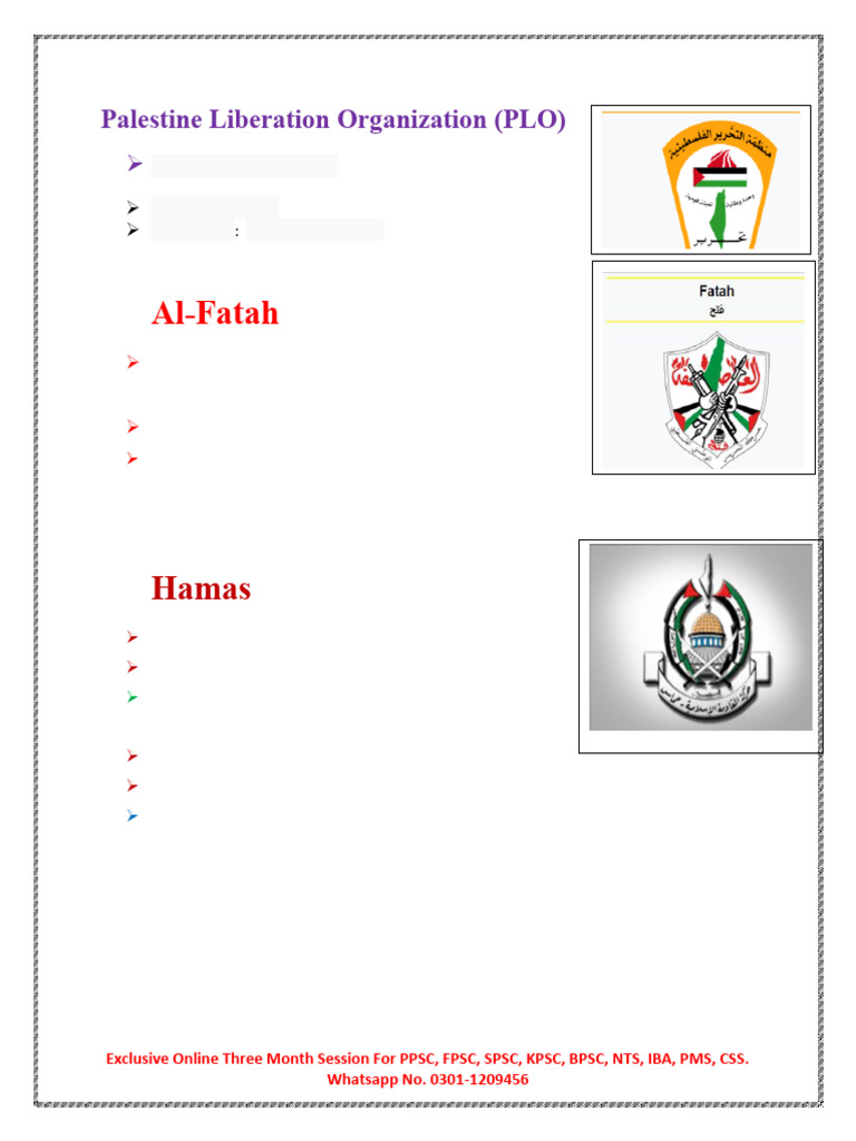 PLO, Al-Fathy, Hmas Organization | PDF