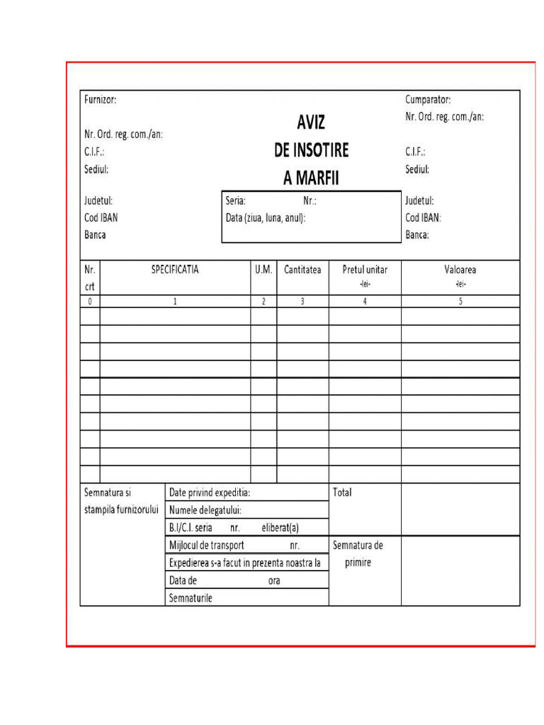 Aviz de Insotire A Marfii | PDF