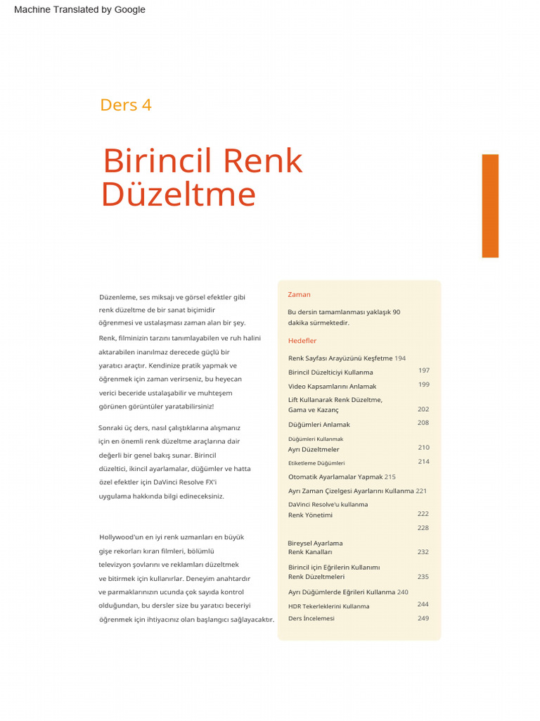DaVinci Resolve 19 Beginners Guide TR Ders4 | PDF