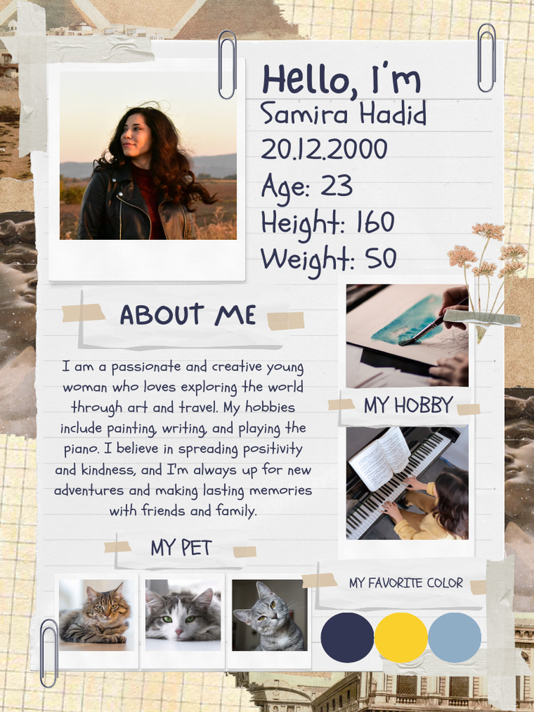 Contoh Template Poster Biografi Bahasa Inggris | PDF