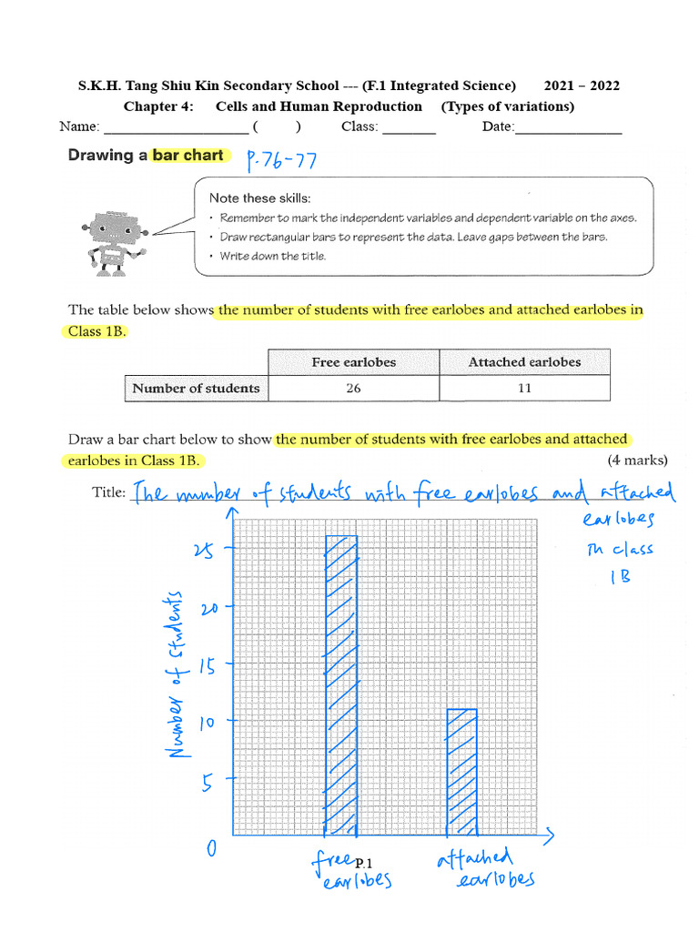 Variations Worksheet for F.1 Science | PDF