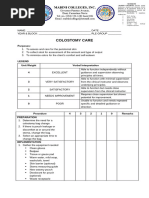 Colostomy Care Procedure Steps | PDF | Self-Improvement