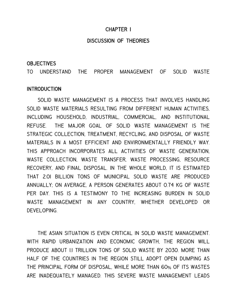 Solid Waste Management Theories Explained | PDF | Waste | Waste Management