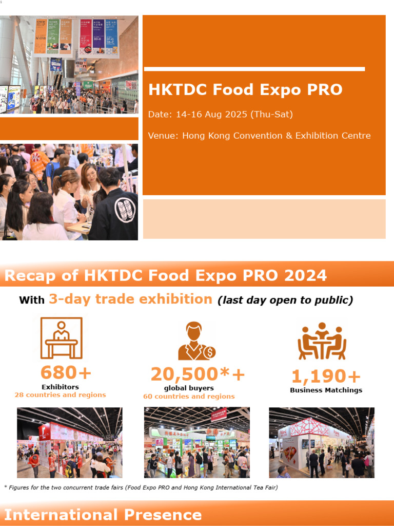 HKTDC Food Expo PRO 2025 Overview | PDF | Drink | Foods