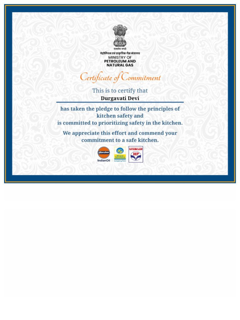 Safety Pledge Certificate | PDF
