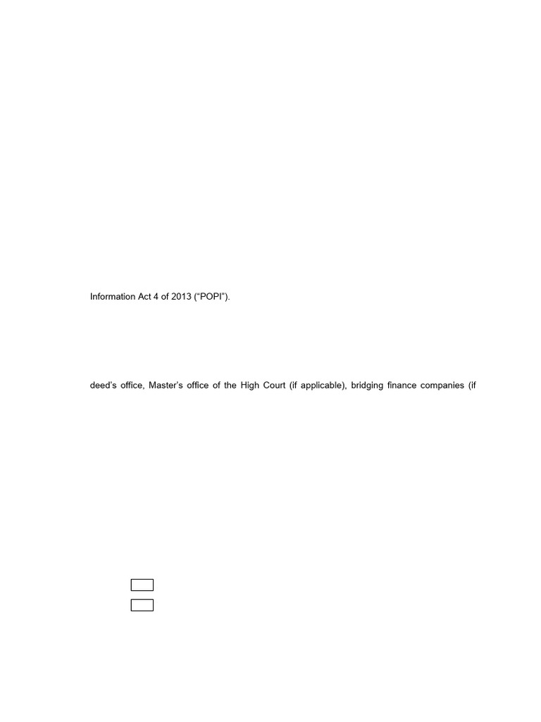 POPI Consent - Transferor | PDF | Lawyer | Common Law
