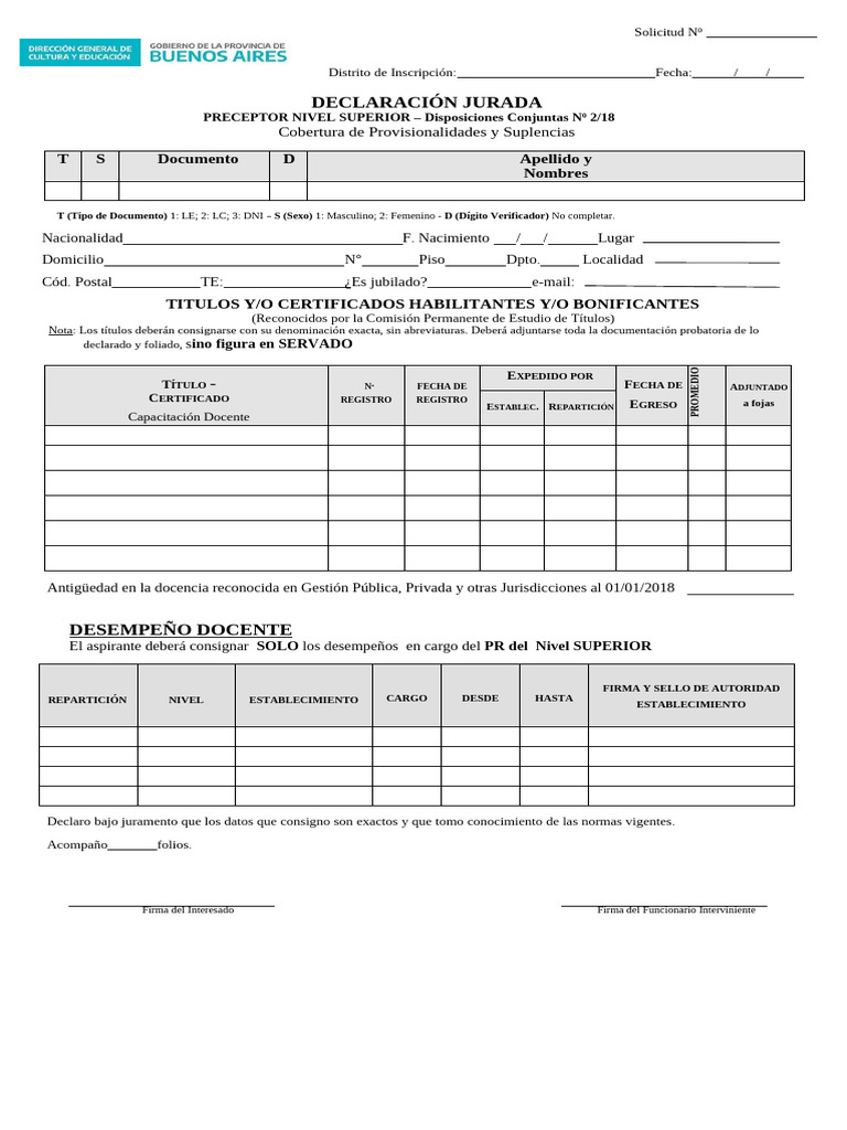 Formulario-Inscripcion-Pr-Superior - 2024 | PDF | Control de acceso ...