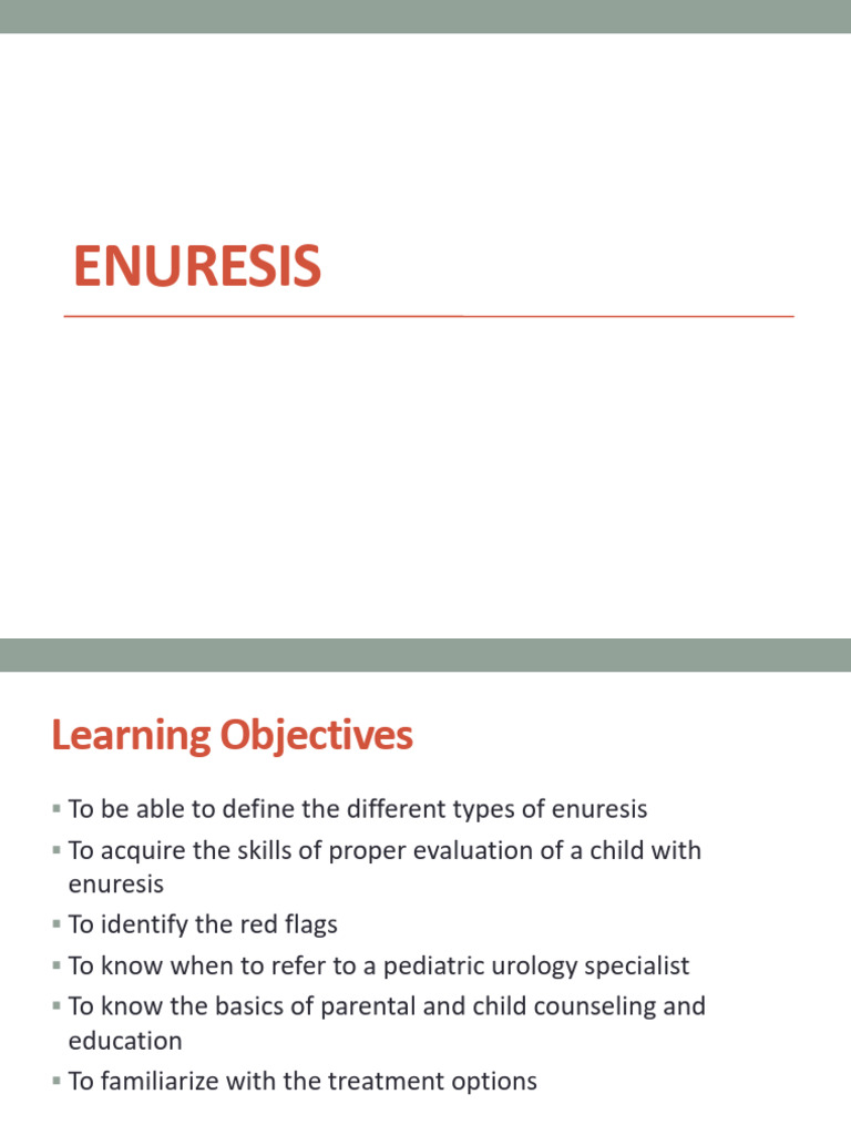 Understanding Enuresis in Children | PDF | Urinary Incontinence ...