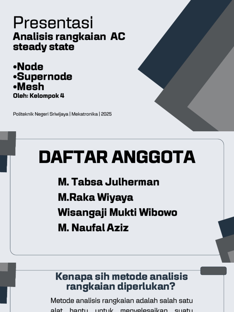 Analisis Rangkaian AC: Node dan Mesh | PDF