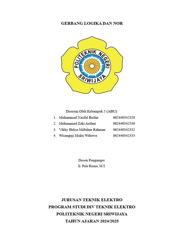 Gerbang Logika Dan Nor (Revisi Total) | PDF