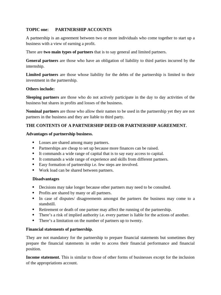 Partnerships Accounting by Langton Academics | PDF | Partnership ...