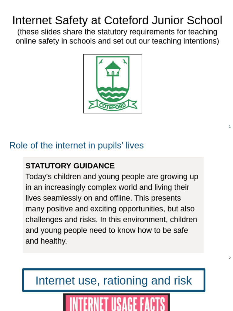 Internet Safety Slides 2 Coteford Junior School | PDF | Cyberbullying ...