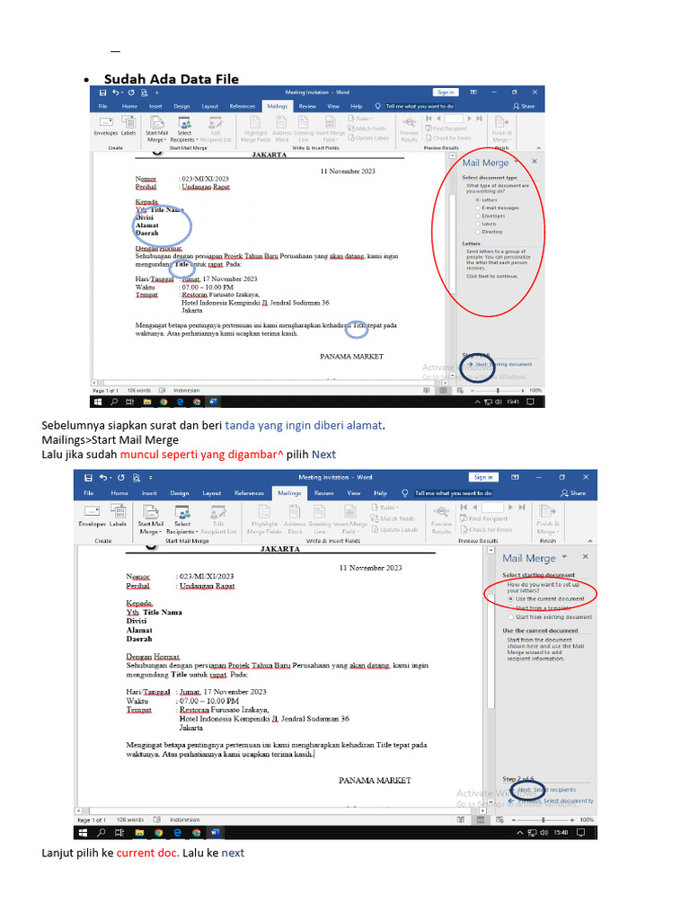 Panduan Lengkap Mail Merge | PDF