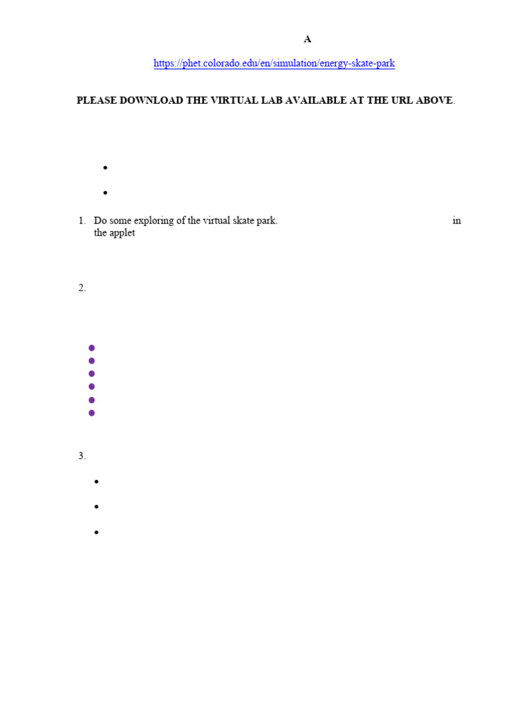 Energy Skate Lab-PHY 110 | PDF | Kinetic Energy | Potential Energy