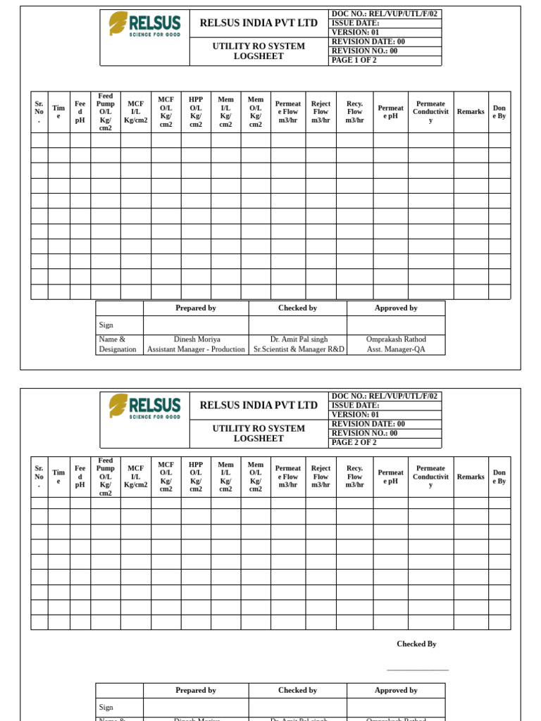 RO System Utility | PDF