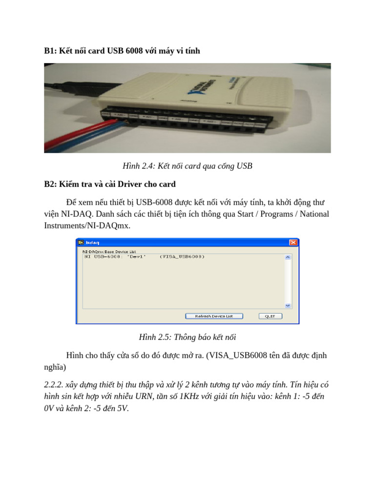 Bai Tap Lon Usb6008 | PDF