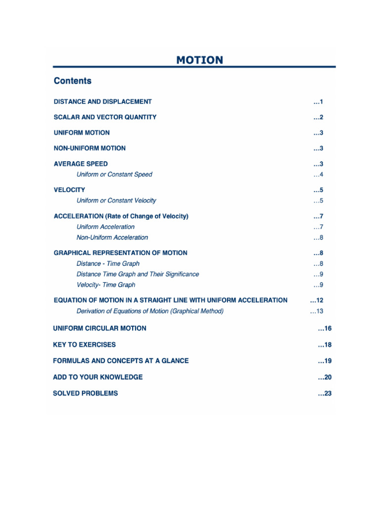 Physics Motion Fiitjee | PDF