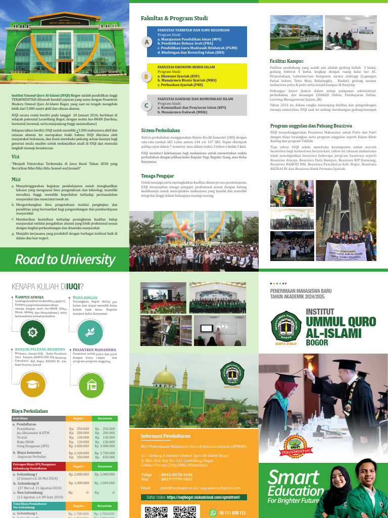 Biaya Kuliah di IUQI Bogor 2024 | PDF