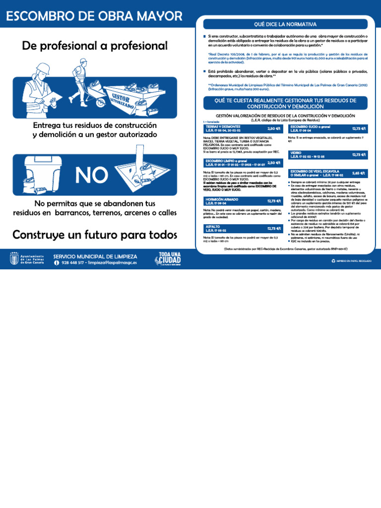Octavilla Escombro Obra Mayor | PDF