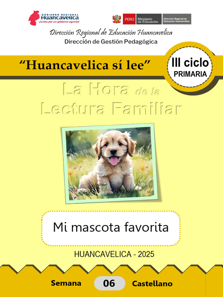 SEMANA 6_ 2025_ PRIMARIA_III CICLO_ 1ER Y 2DO GRADO_ Mi mascota ...