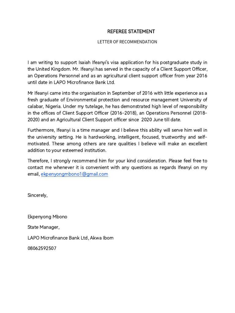 Work Reference-For-Ukvi | PDF