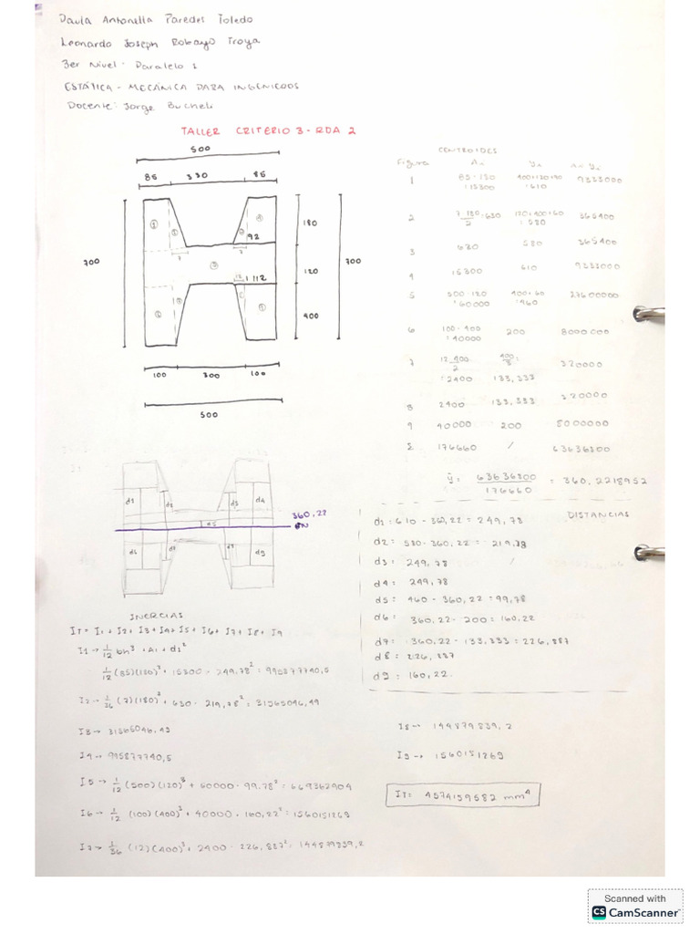 Taller Grupal Inercias | PDF