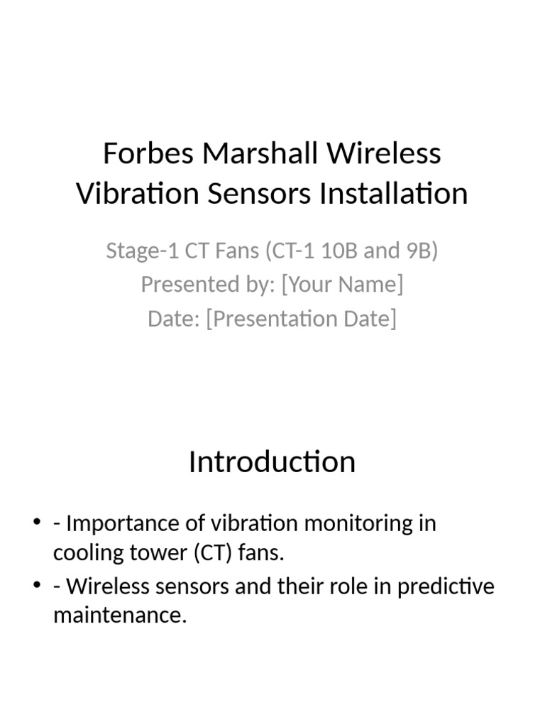 Forbes Marshall Vibration Sensor Guide | PDF