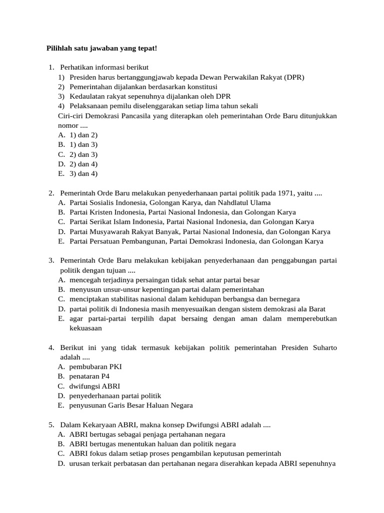 Latihan Soal Asat Sejarah Xi | PDF