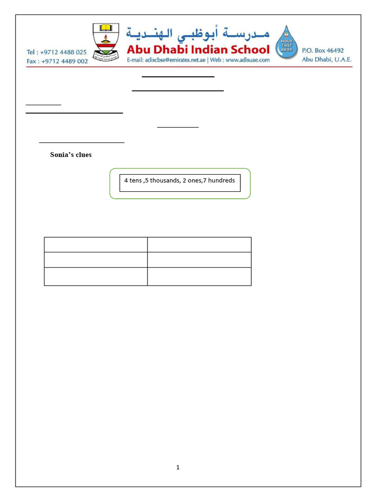 Revision Paper Grade 3 Ct1 - 2025-26 | PDF