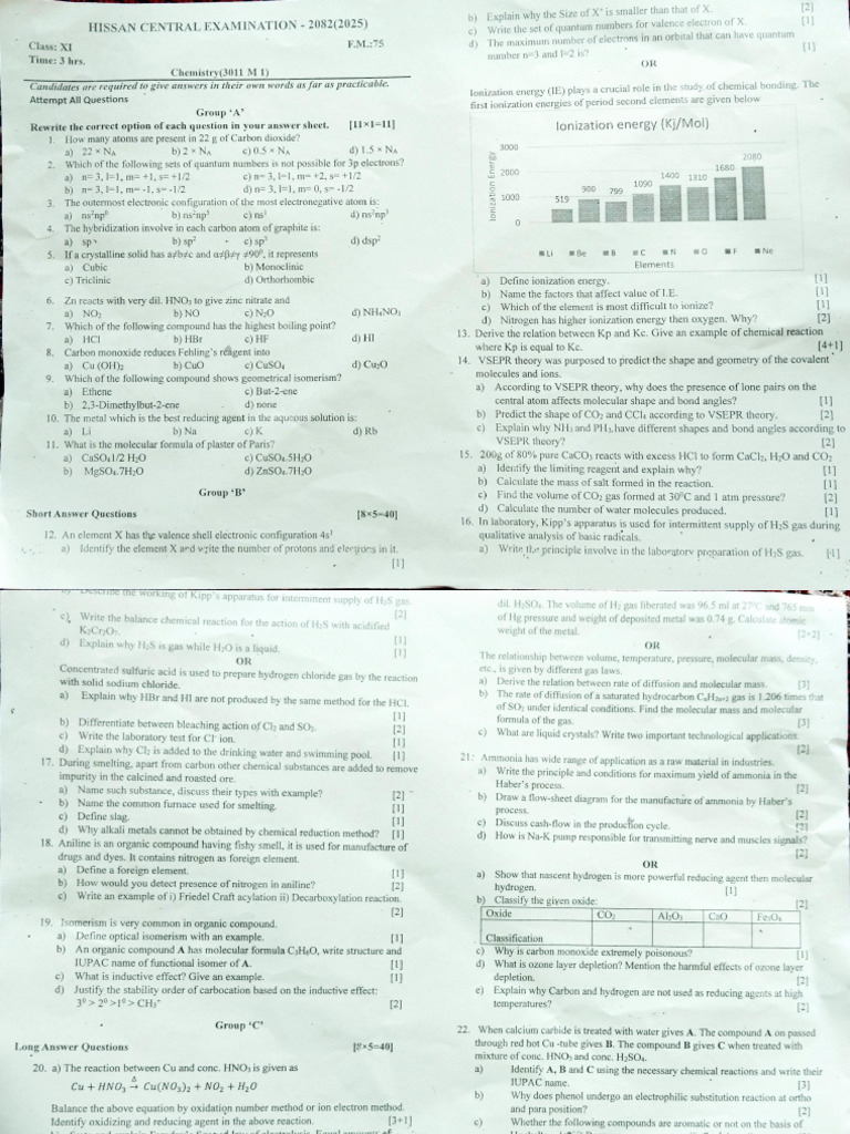 Annual Exam 11 2082 | PDF