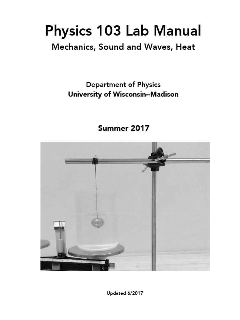 Uw Physics 103 Summer 17 Cover | PDF