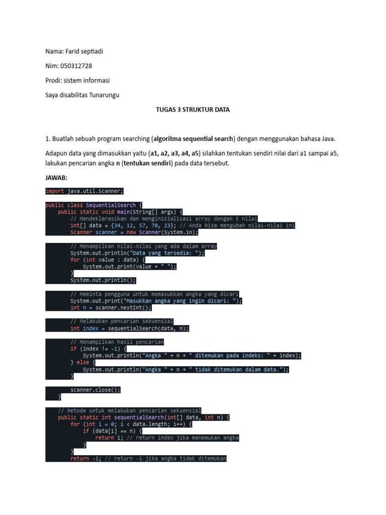 Tugas 3 Struktur Data | PDF