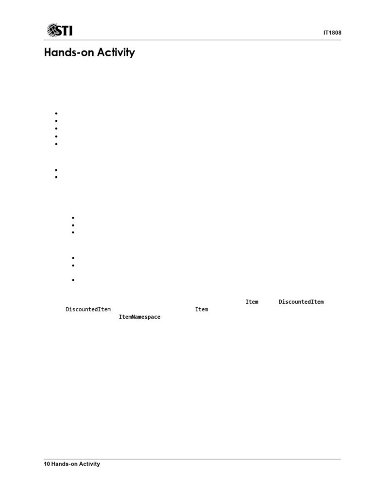 10 Hands-On Activity 1 | PDF | Class (Computer Programming) | Method (Computer Programming)