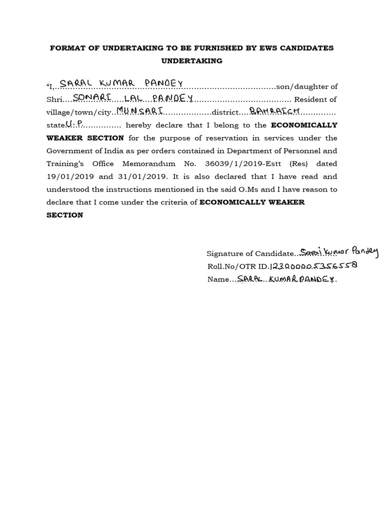 Ews Undertaking Format-Compressed 2 | PDF