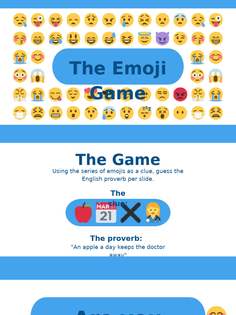 Emoji Proverb Guessing Game | PDF