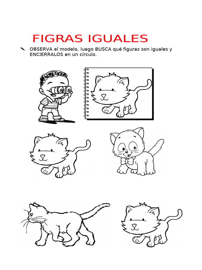 Figuras Iguales para Ninos de 3 Anos | PDF