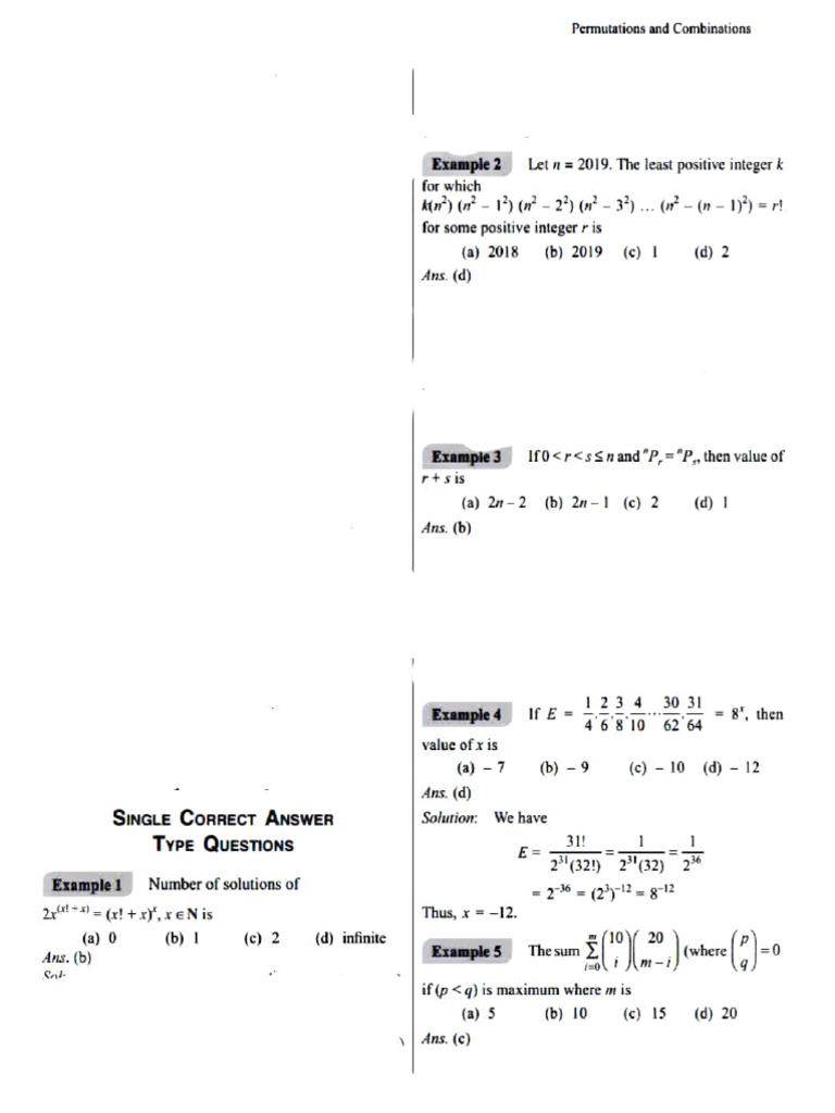 Permutations and Combinations-2 | PDF | Numbers | Mathematics