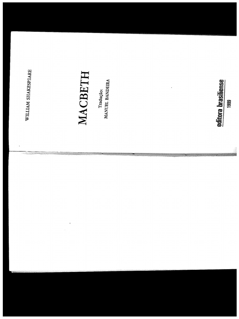 Macbeth - Willian Shakespeare - Trad - Manuel Bandeira | PDF